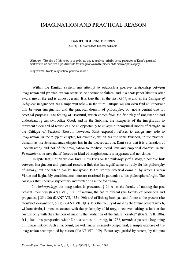 (PDF) Imagination and practical reason