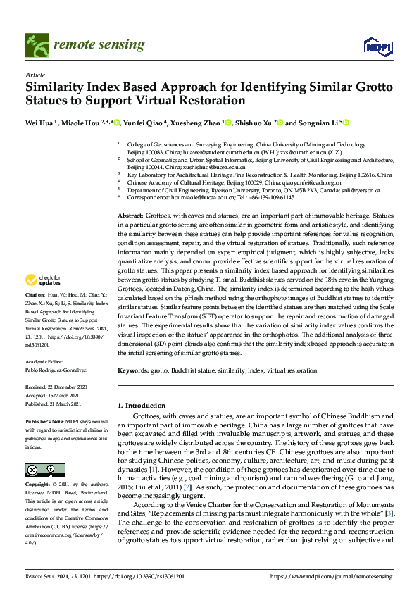 (PDF) Similarity Index Based Approach for Identifying Similar Grotto ...