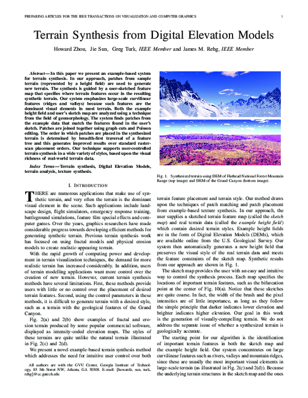 (PDF) Terrain Synthesis from Digital Elevation Models