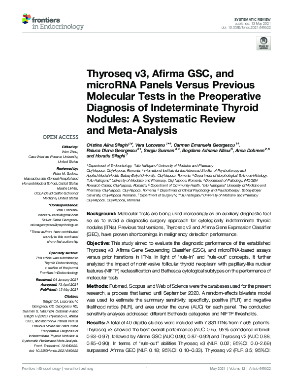 (PDF) Thyroid Nodules: New Molecular Test Insights