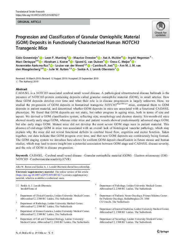 (PDF) Progression and Classification of Granular Osmiophilic Material ...
