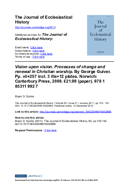 (PDF) Vision upon Vision: Processes of Change and Renewal in Christian ...