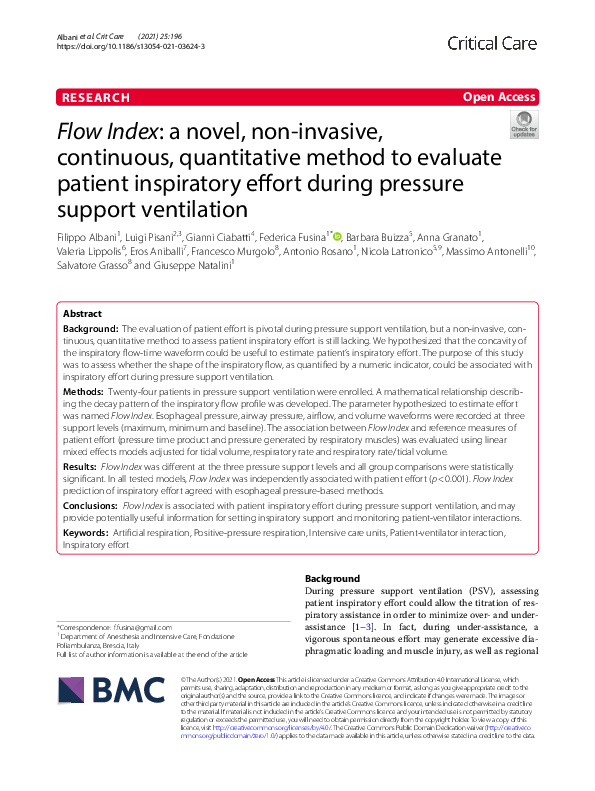 (PDF) Flow Index: a novel, non-invasive, continuous, quantitative ...
