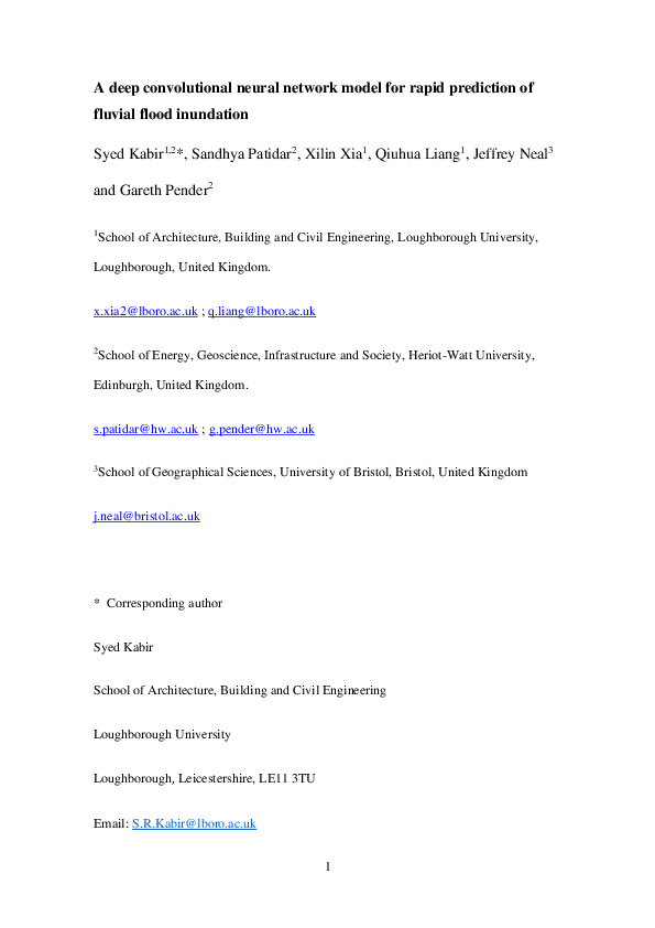 Pdf A Deep Convolutional Neural Network Model For Rapid Prediction Of