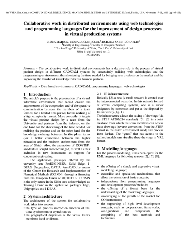 (PDF) Collaborative work in distributed environments using web technologies and programming ...