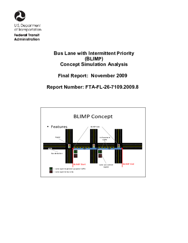 (PDF) Bus Lane with Intermittent Priority (BLIMP) Concept Simulation Analysis