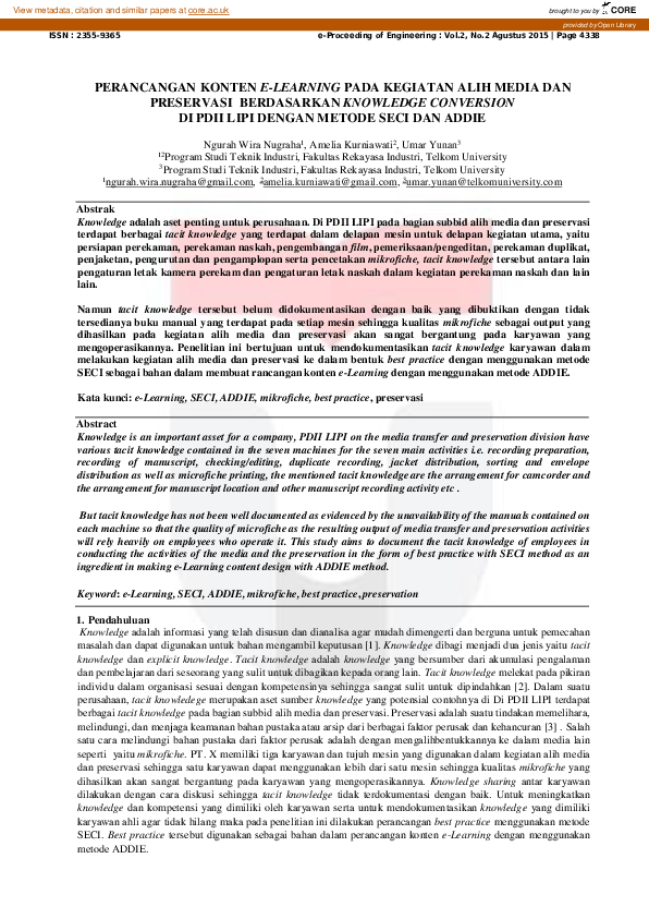 (PDF) Perancangan Konten E-learning Pada Kegiatan Alih Media Dan Preservasi Berdasarkan ...