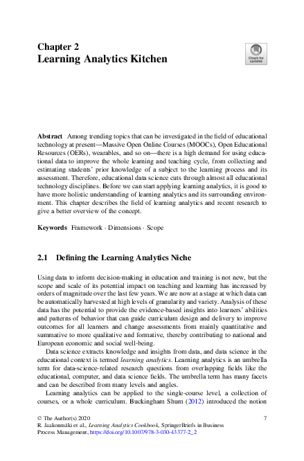 (PDF) Learning Analytics Kitchen