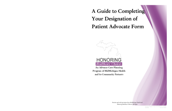 (PDF) A Guide to Completing Your Designation of Patient Advocate Form