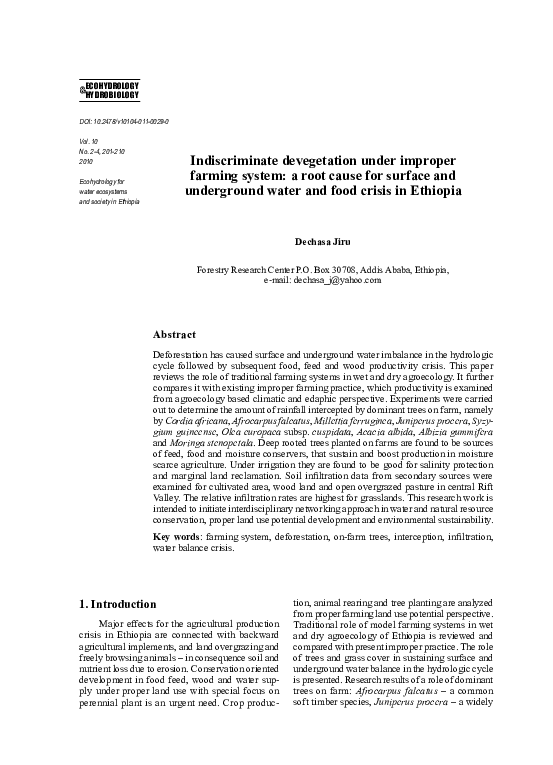 (PDF) Indiscriminate devegetation under improper farming system: a root ...