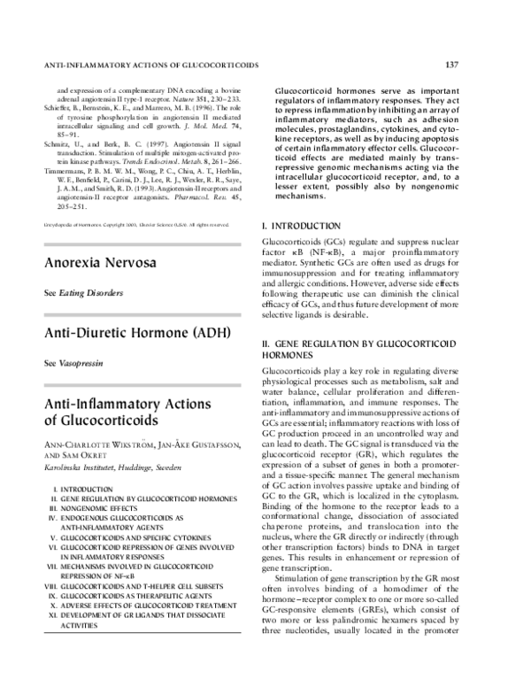 (PDF) Anti-Inflammatory Actions of Glucocorticoids