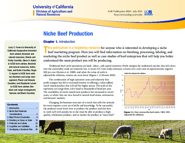 (PDF) Niche Beef Production