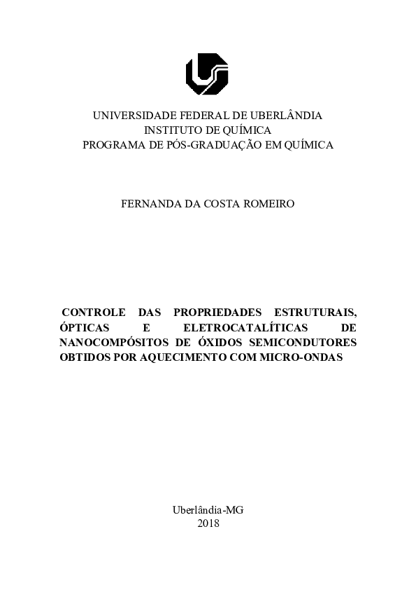 (PDF) Controle das propriedades estruturais, ópticas e ...