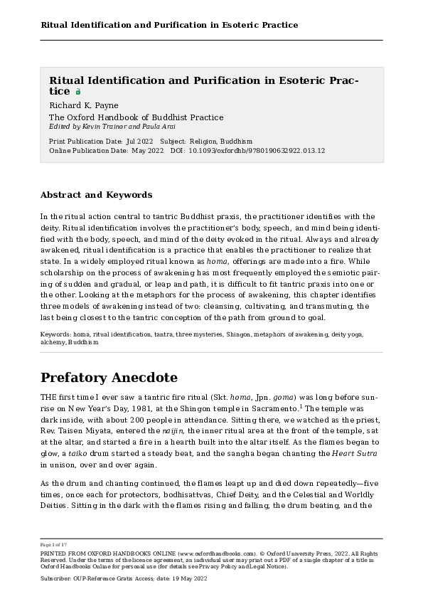 (PDF) Ritual Identification and Purification in Esoteric Practice