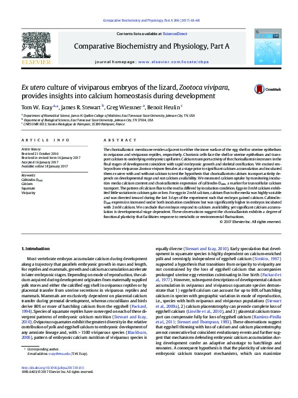 (PDF) Ex utero culture of viviparous embryos of the lizard, Zootoca ...