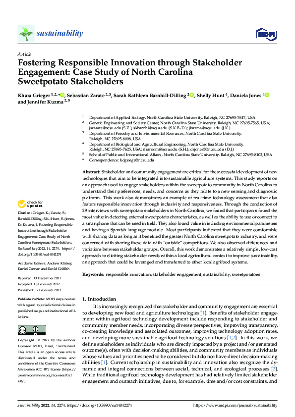 (PDF) Fostering Responsible Innovation through Stakeholder Engagement ...