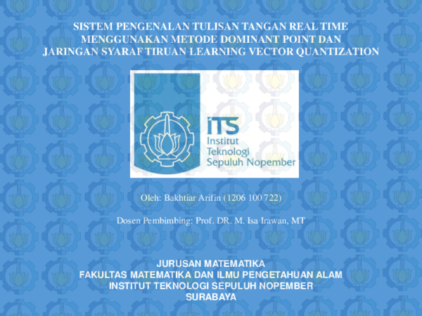 (PDF) Sistem Pengenalan Tulisan Tangan Real Time Menggunakan Metode ...