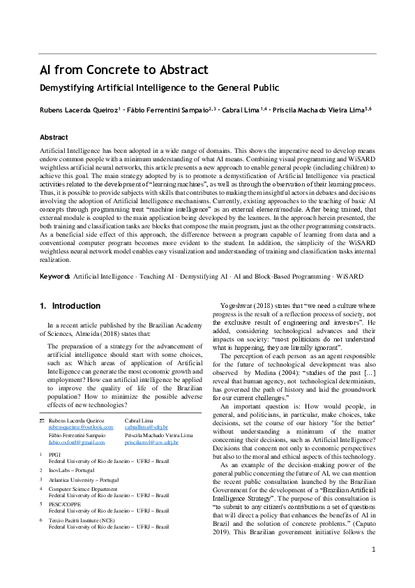 (PDF) AI from Concrete to Abstract