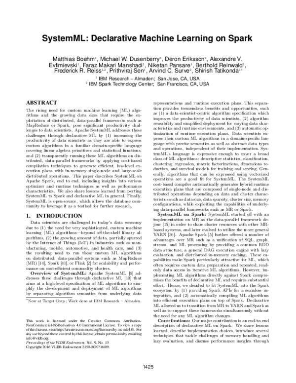 (PDF) SystemML