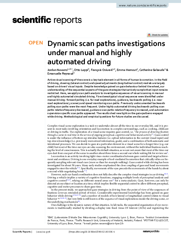 (PDF) Dynamic scan paths investigations under manual and highly ...