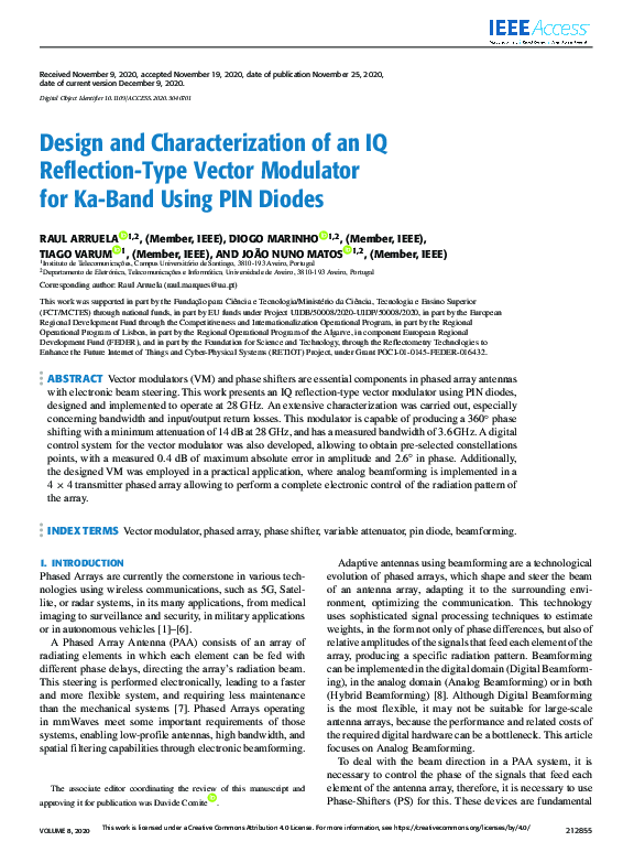 (PDF) Design and Characterization of an IQ Reflection-Type Vector ...