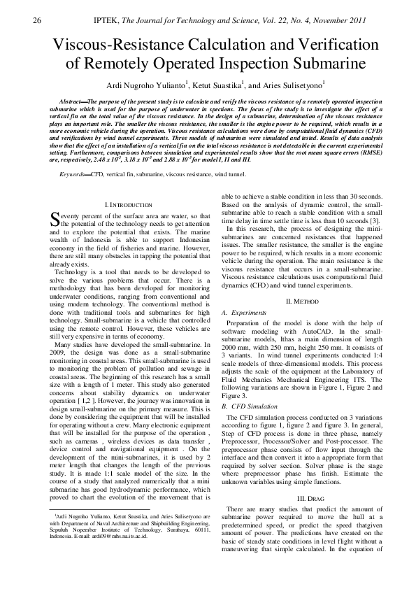 (PDF) Viscous-Resistance Calculation and Verification of Remotely ...