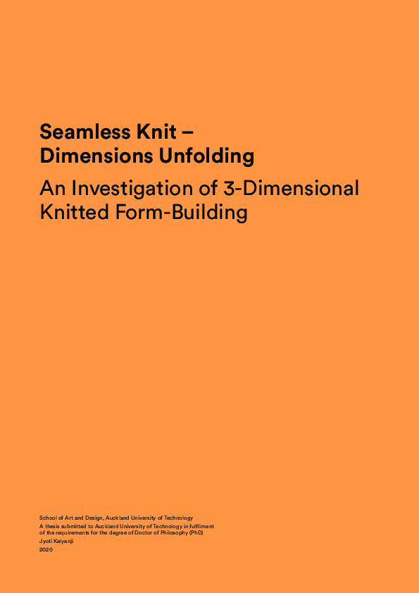 (PDF) Seamless Knit – Dimensions Unfolding: An Investigation of 3 ...
