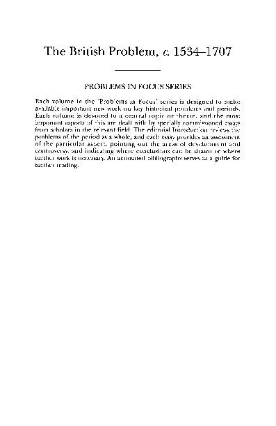 (PDF) The British Problem, c. 1534–1707
