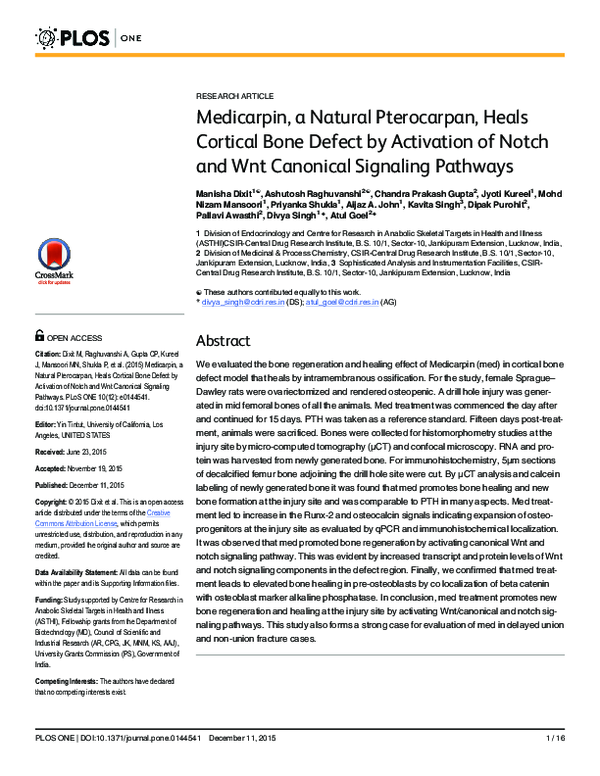 (PDF) Medicarpin, a Natural Pterocarpan, Heals Cortical Bone Defect by ...