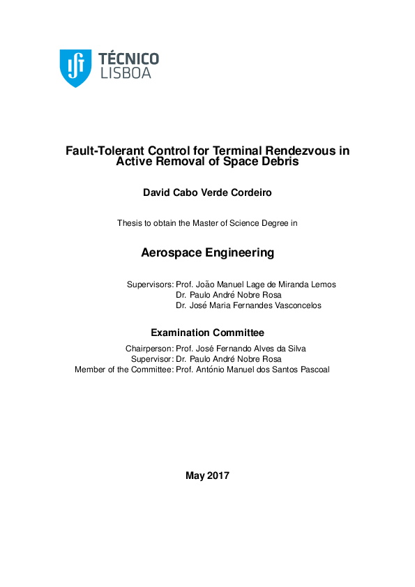 (PDF) Fault-Tolerant Control for Terminal Rendezvous in Active Removal of Space Debris