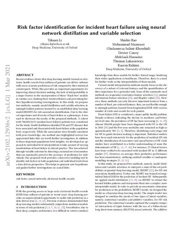 (PDF) Risk factor identification for incident heart failure using ...