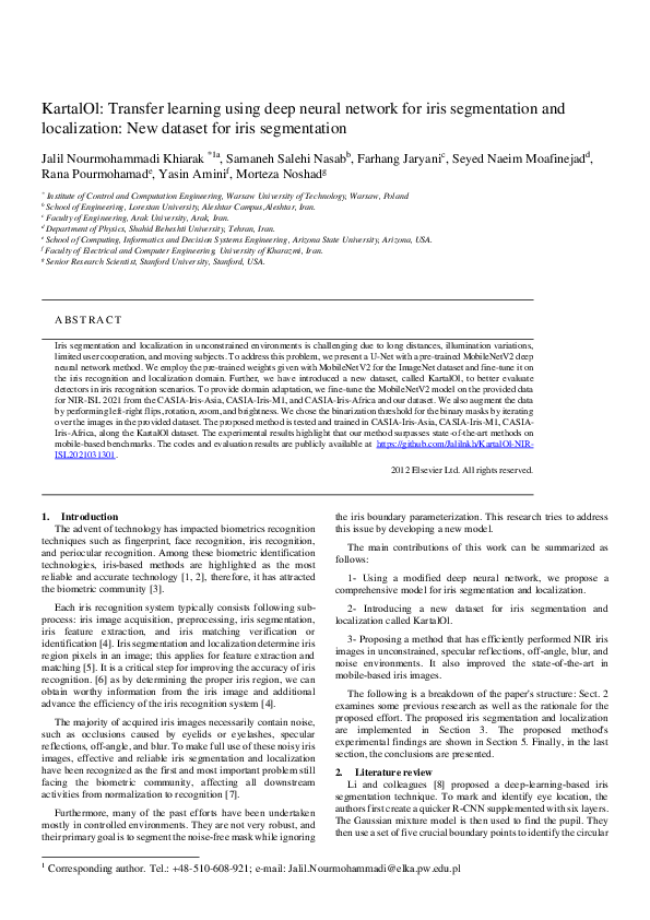 Pdf Kartalol Transfer Learning Using Deep Neural Network For Iris