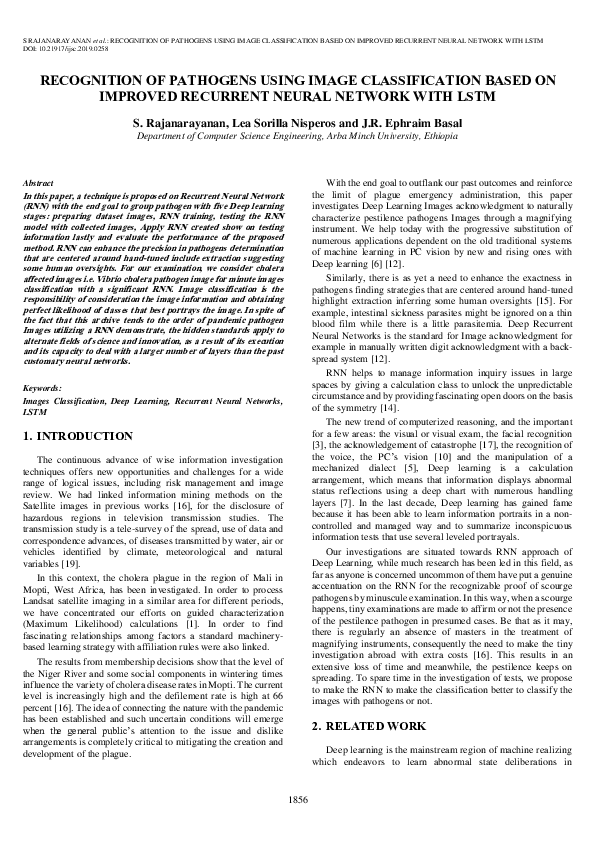 (PDF) Recognition of Pathogens Using Image Classification Based on Improved Recurrent Neural ...