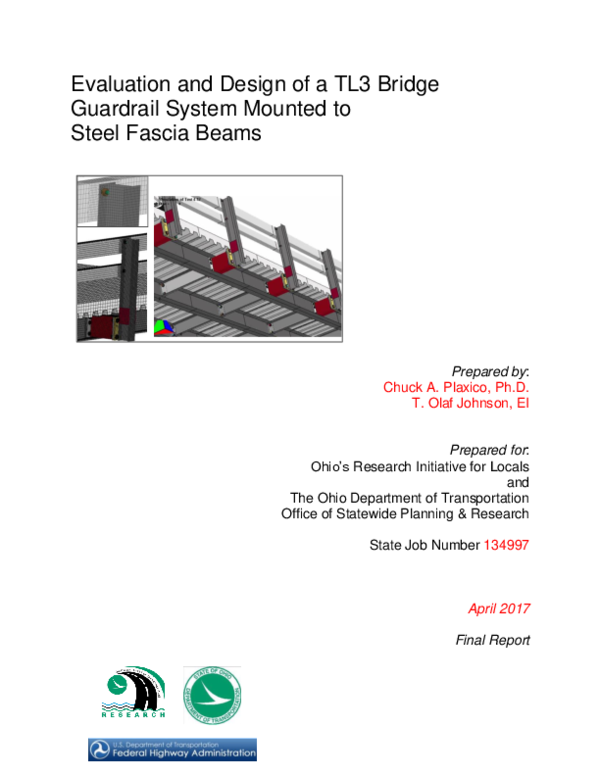 (PDF) Evaluation and Design of a TL3 Bridge Guardrail System Mounted to ...