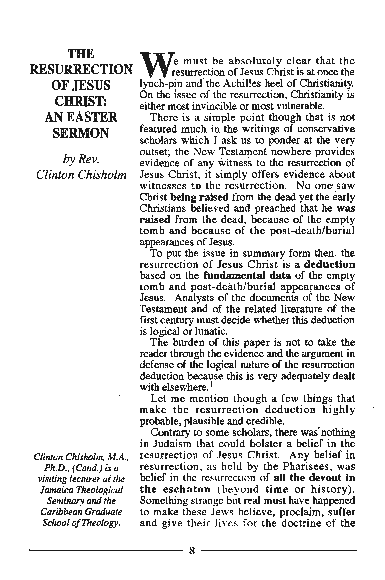 (PDF) The Resurrection of Jesus Christ: An Easter Sermon