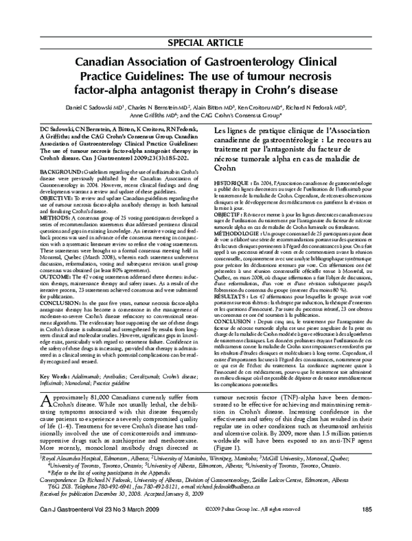 (PDF) Canadian Association of Gastroenterology Clinical Practice ...