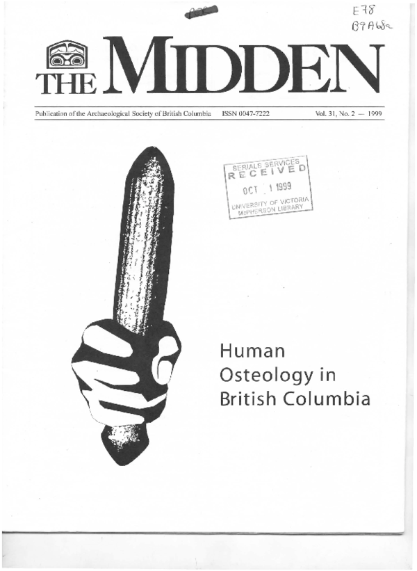 (PDF) Human Osteology in British Columbia a MIDDEN