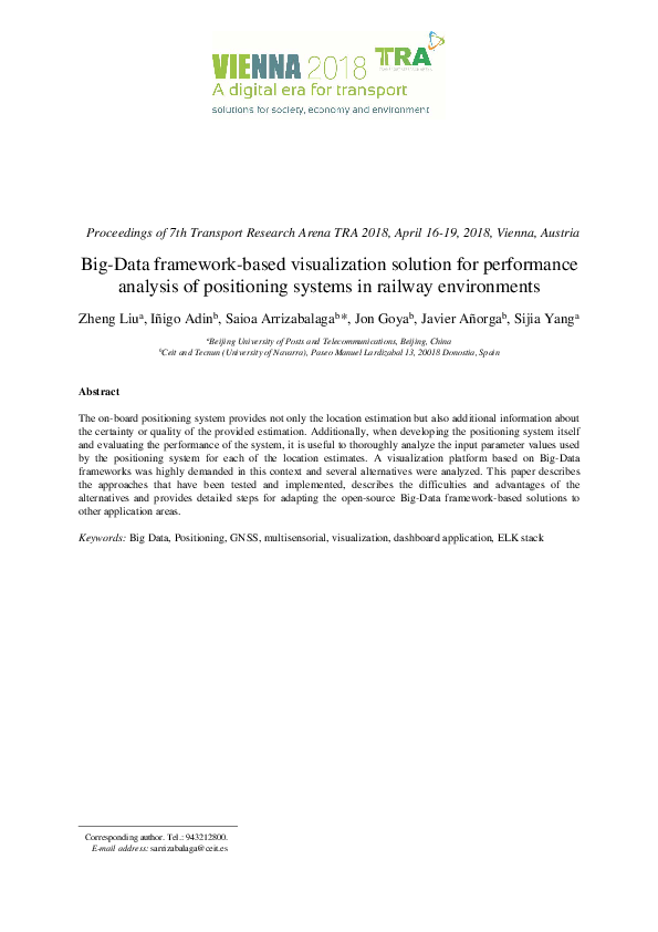 Pdf Big Data Framework Based Visualization Solution For Performance Analysis Of Positioning