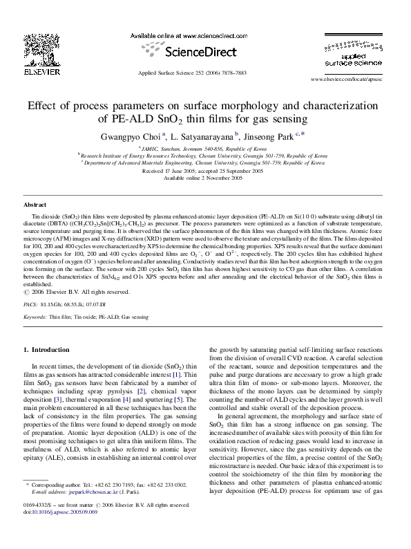 (PDF) Effect of process parameters on surface morphology and ...