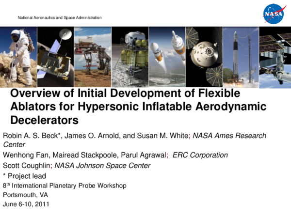 (PDF) Overview of Initial Development of Flexible Ablators for ...