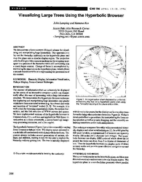 (PDF) Visualizing large trees using the hyperbolic browser | Ramana Rao - Academia.edu