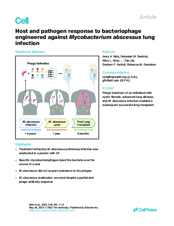 (PDF) Host and pathogen response to bacteriophage engineered against ...