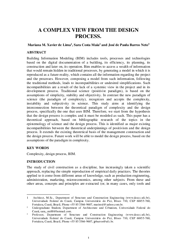 (PDF) A Complex View from the Design Process