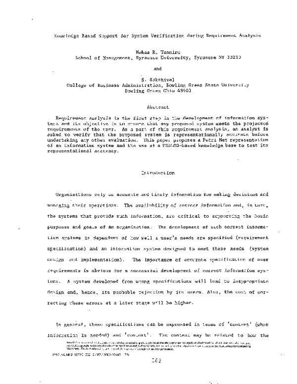 (PDF) Knowledge-based support for system verification during ...