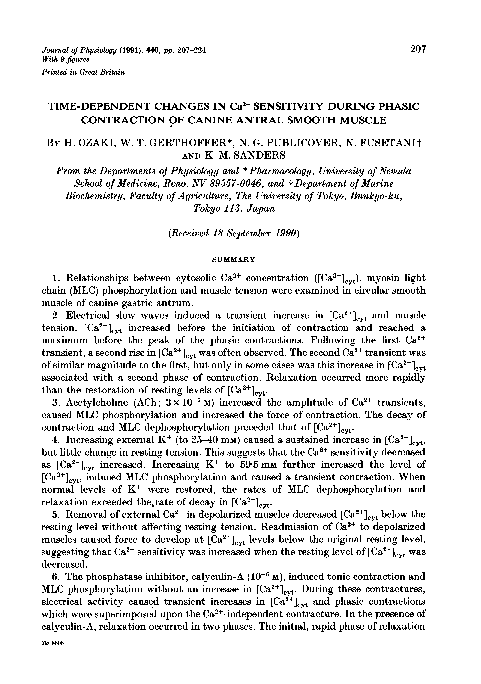 (PDF) Time-dependent changes in Ca2+ sensitivity during phasic ...