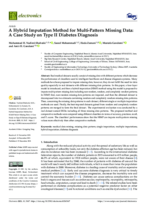 (PDF) A Hybrid Imputation Method for Multi-Pattern Missing Data: A Case Study on Type II ...