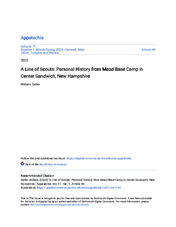 (PDF) A Line of Scouts Personal History from Mead Base Camp in Center ...