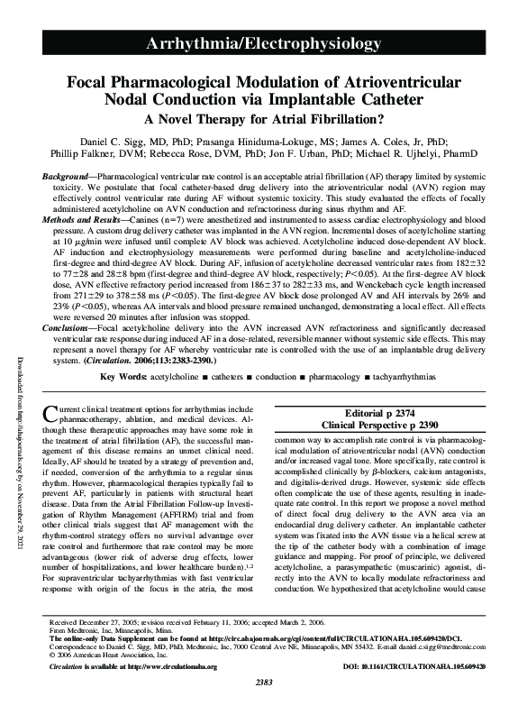 (PDF) Continuous Delivery of Acetylcholine : Identification of Minimum ...