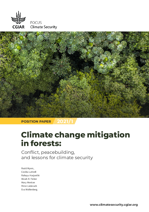 (PDF) Climate change mitigation in forests: Conflict, peacebuilding ...