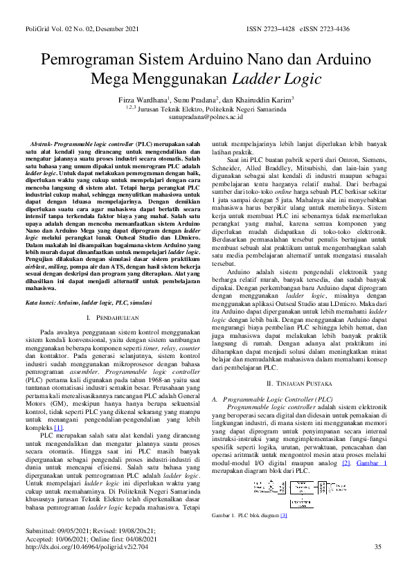 (PDF) Pemrograman Sistem Arduino Nano dan Arduino Mega Menggunakan ...